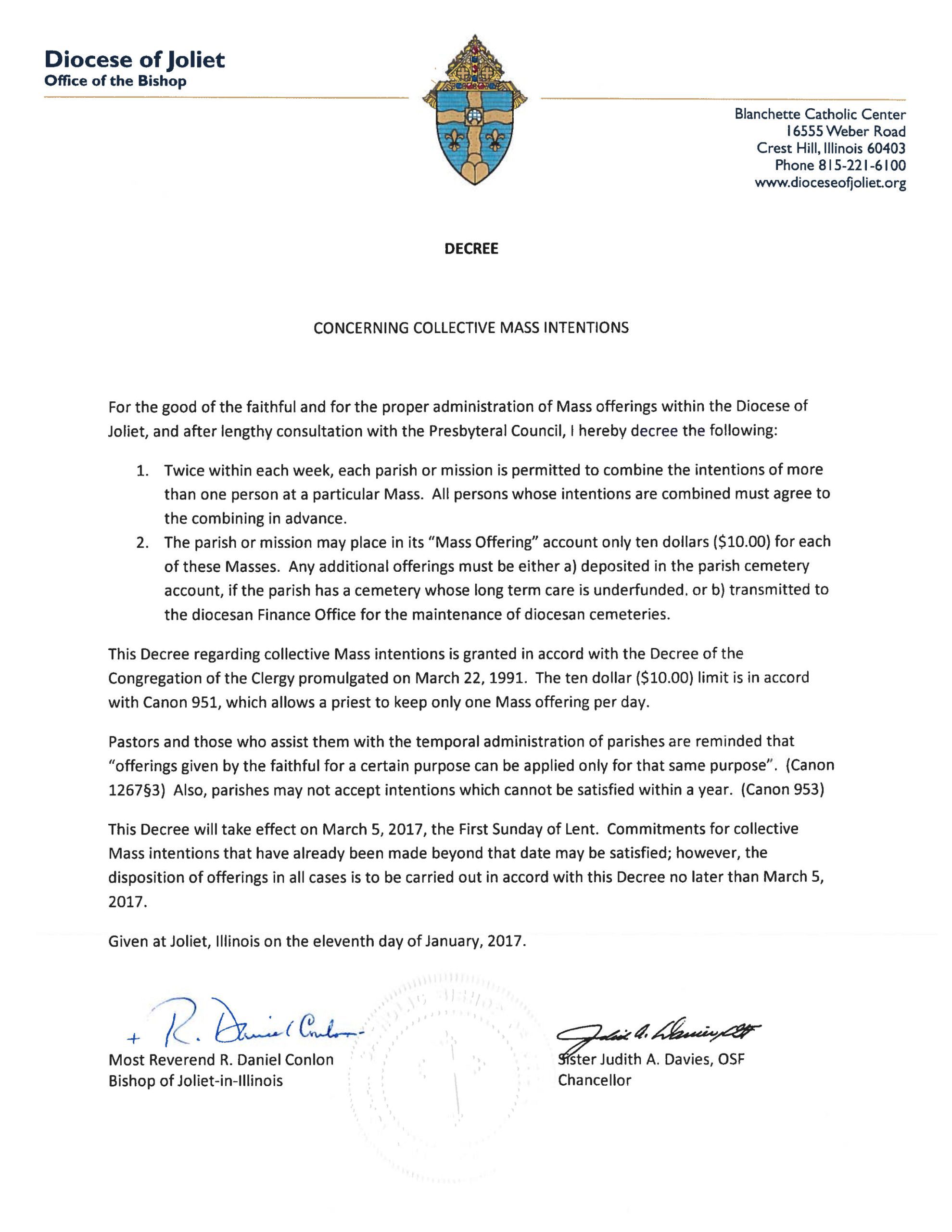 10:00 AM Collective Mass Intentions – St Matthew Church
